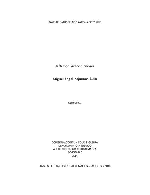 Bases De Datos Access 2010 Completo Pdf