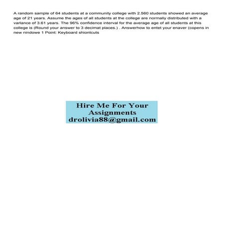 A random sample of 64 students at a community college with 2.pdf