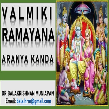 Valmiki Ramayana Online Class - Aranya Kanda, Chapters 1 to 20, Session 12 | PDF