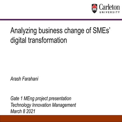 Analyzing business change of SMEs’ digital transformation | PPT