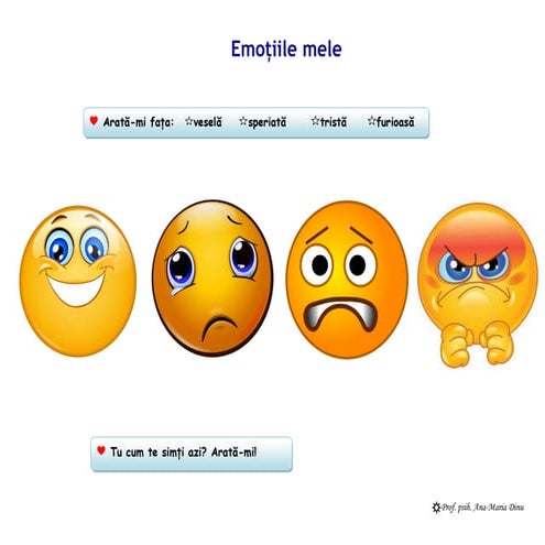 Fișă pentru preșcolari deze emoționalăArata-mi emotia | PPT