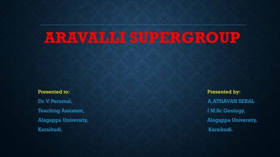 Vindhyan supergroup | PPTX