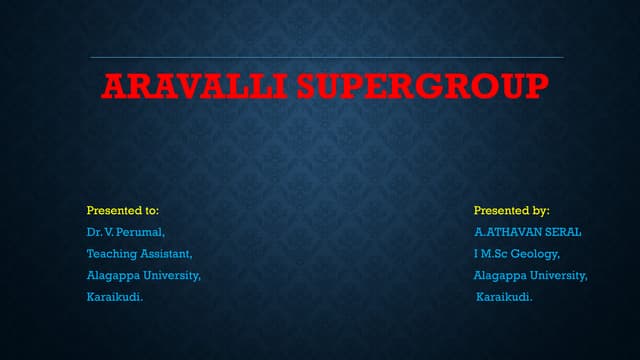 Vindhyan supergroup | PPTX