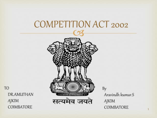 Company competition act, 2002. Company competition act, 2002.