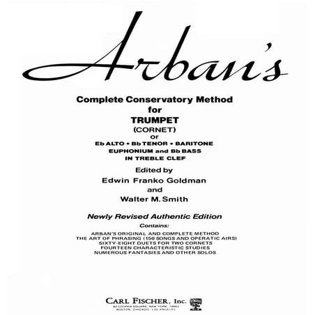 Arban complete conservatory_method_for_trumpet | PDF
