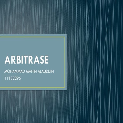 Presntasi ilmu arbitrase sebagai syarat UAS.pptx