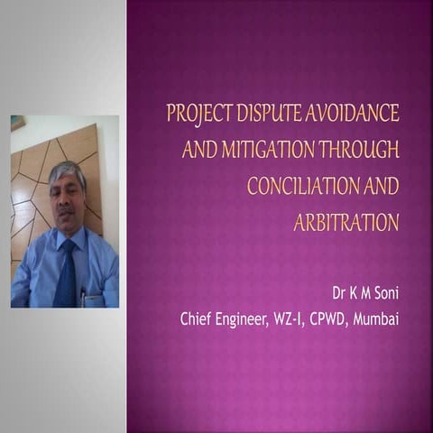 Project dispute avoidance and mitigation through conciliation and ...
