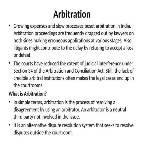 Alternative Dispute Resolution (ADR) | PPTX