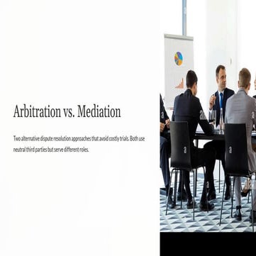 Douglas Herman, Attorney - Arbitration vs. Mediation | PPT