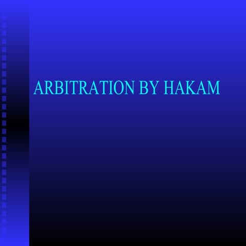 Arbitration by hakam | PPT