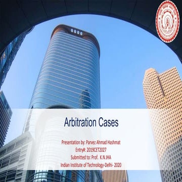 Arbitration Cases | PPTX
