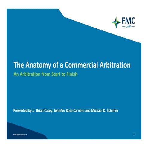 The Anatomy of a Commercial Arbitration - An Arbitration from Start to ...