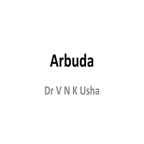 Arbuda VNK USHA | PPT