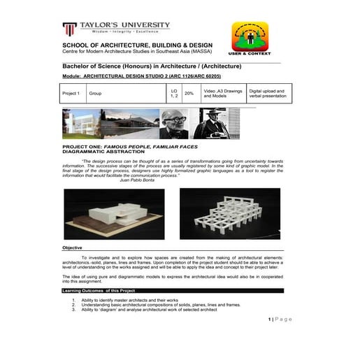 Arc1126 project 1 diagrammatic abstraction | PDF | Education