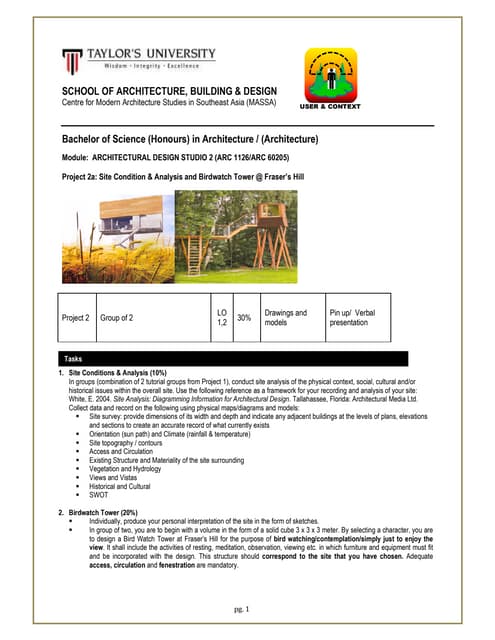 Arc1126 project 2 pavilion @ national botanical garden shah alam | PDF