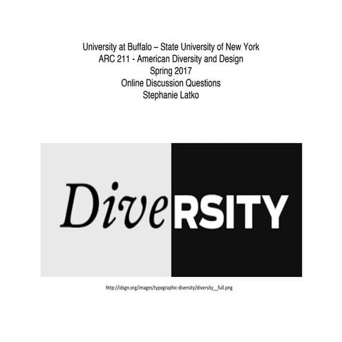 ARC 211 american diversity and design- adrian balogh | PDF