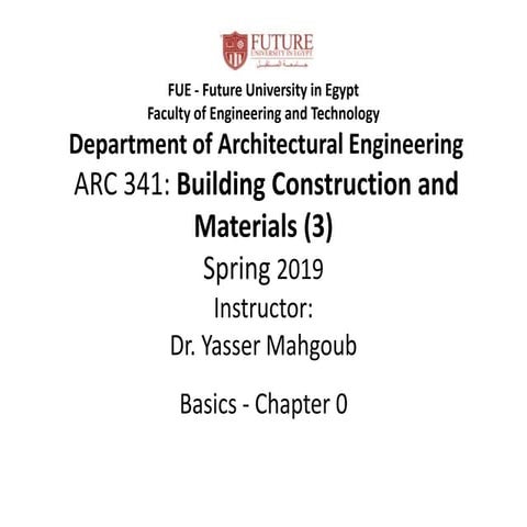Arc341 Building 3 Spring 2019 Lecture 2 Basics Chapter 0 Ppt