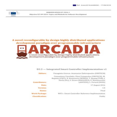 Arcadia project overview | PPTX