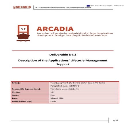 Arcadia project overview | PPTX