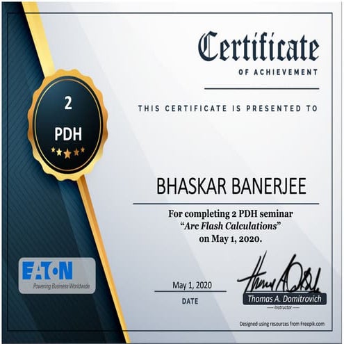 Arc flash certificates | PDF