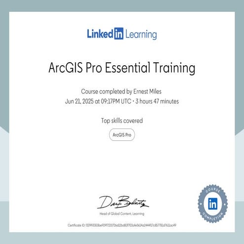 ArcGis Pro Essential Cert.Emiles Konnects | PDF