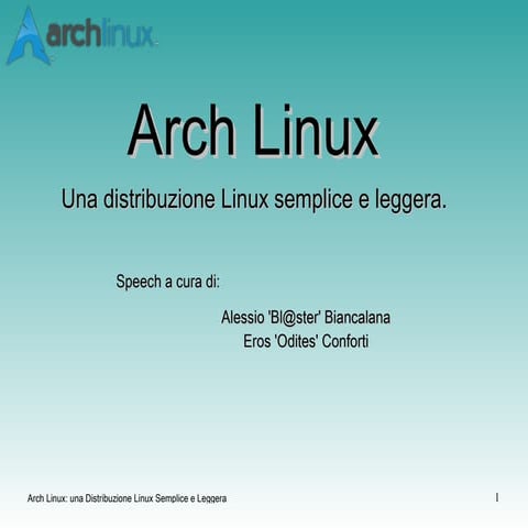 Arch Linux: una distribuzione Linux semplice e leggera | ODP
