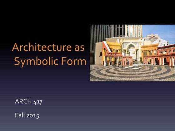 Semiotics of architecture | PPT