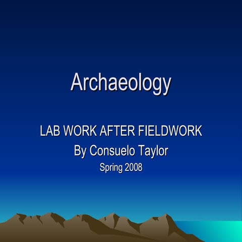 Archaeology Slides | PPT | Geology | Science