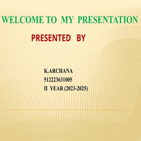 ARCHANA.K PPT.pptx mba presentation si | PPT