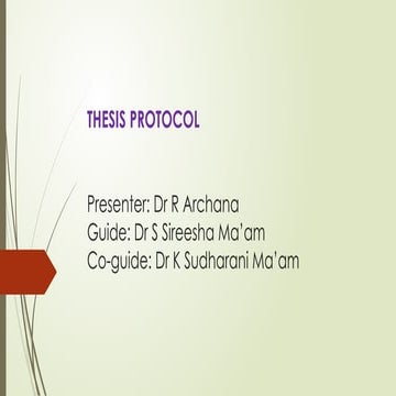 Archana-THESIS PROTOCOL.pptx care giver burden in mr | PPTX