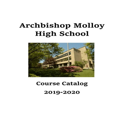 Archbishop molloy high school course catalog 2019 2020 | PDF