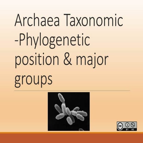 Archea taxonomic position and major groups vhr cc licensed | PPT