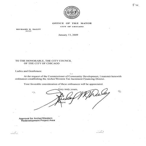 Archer Western TIF Establishing Documents | PDF