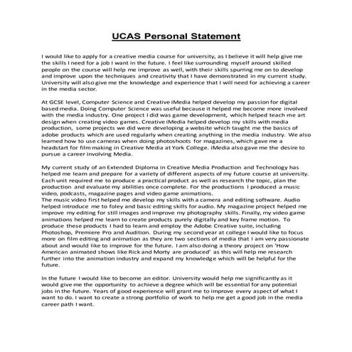 Personal Statement | DOCX