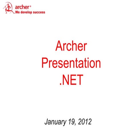 Archer Software Presentation | PPTX