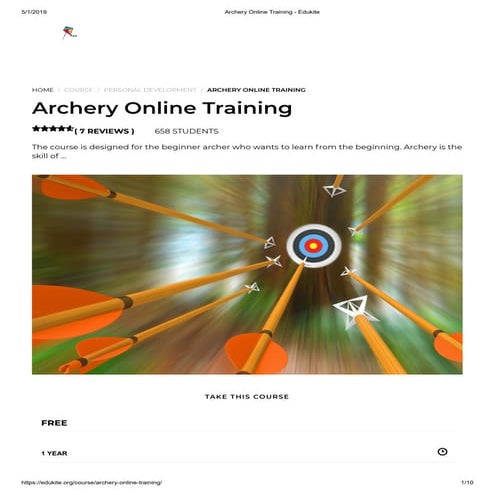 Archery Online Training - Edukite | PDF