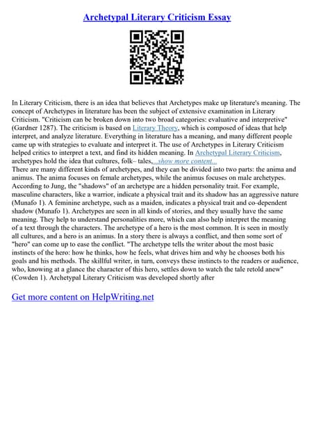 Archetypal Criticism | PPT