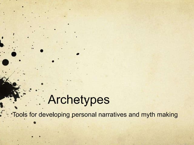 Jung Archetypes Powerpoint