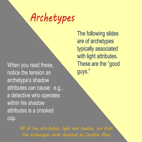 Archetypes, light and shadow | PPTX