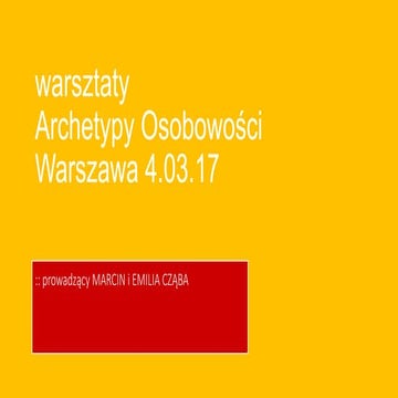 Archetypy osobowości | PPTX