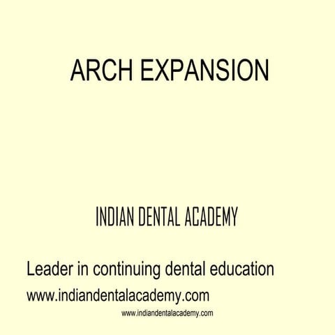 Expansion in orthodontics | PPTX