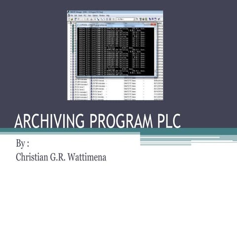 Archieving program plc | PPTX