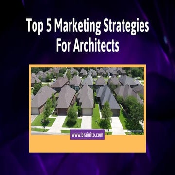 Marketing Strategies For Architects | PDF