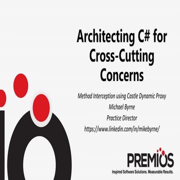 Architecting C Sharp For Cross Cutting Concerns Ppt