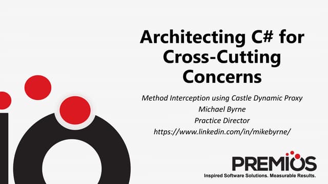 Architecting C Sharp For Cross Cutting Concerns Ppt