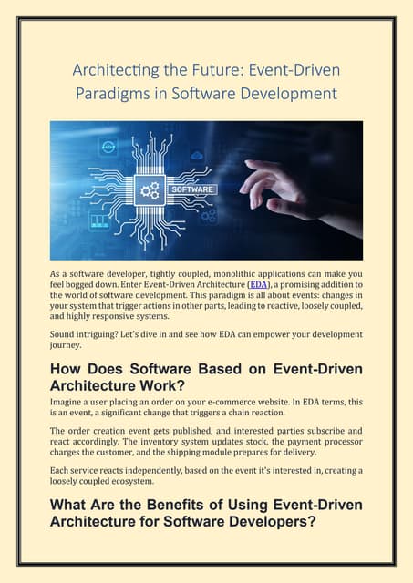 Architecting the Future - Event-Driven Paradigms in Software ... Architecting the Future - Event-Driven Paradigms in Software ...