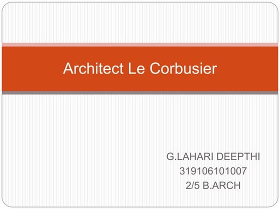 Radiant city concept of le corbusier | PPT