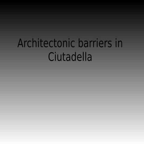 Architectonic barriers | PDF