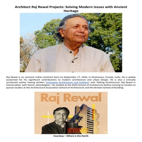 Architect Raj Rewal Projects : Solving Modern Issues with Ancient ...