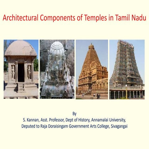 Architectural Components of Temples in Tamil Nadu | PPTX